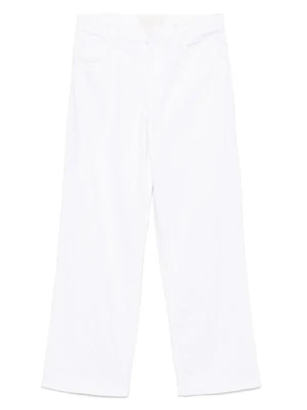 MOTHER The Spinner Zip Denim Jeans - White