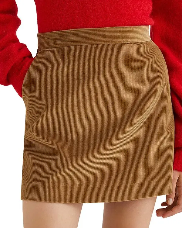 Marella Corduroy Mini Skirt - Olive