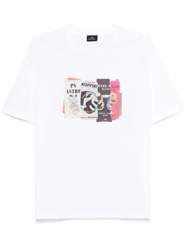 Paul Smith Cut & Paste Cotton T-shirt - White