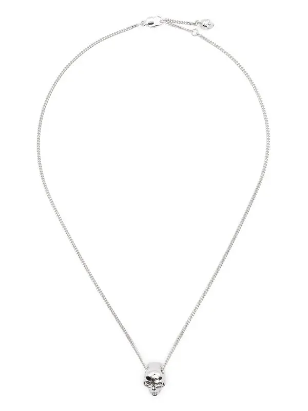 Alexander McQueen Skull Pendant Necklace - Silver