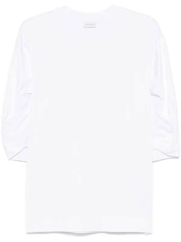 Dries Van Noten Cotton Heynet T-shirt - White