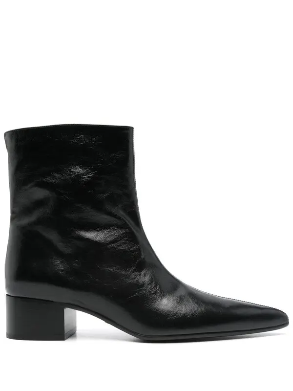 Khaite Andee Leather Boots - Black