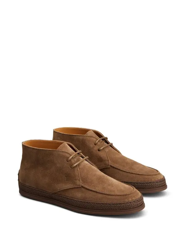 TOD'S Suede Leather Ankle Boots - Brown