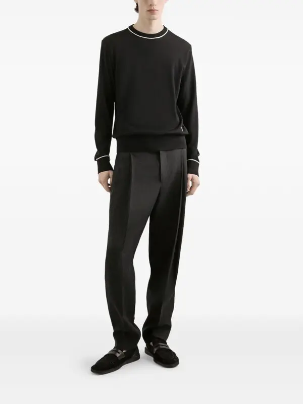 Dolce & Gabbana Wool Sweater With Embroidered Logo