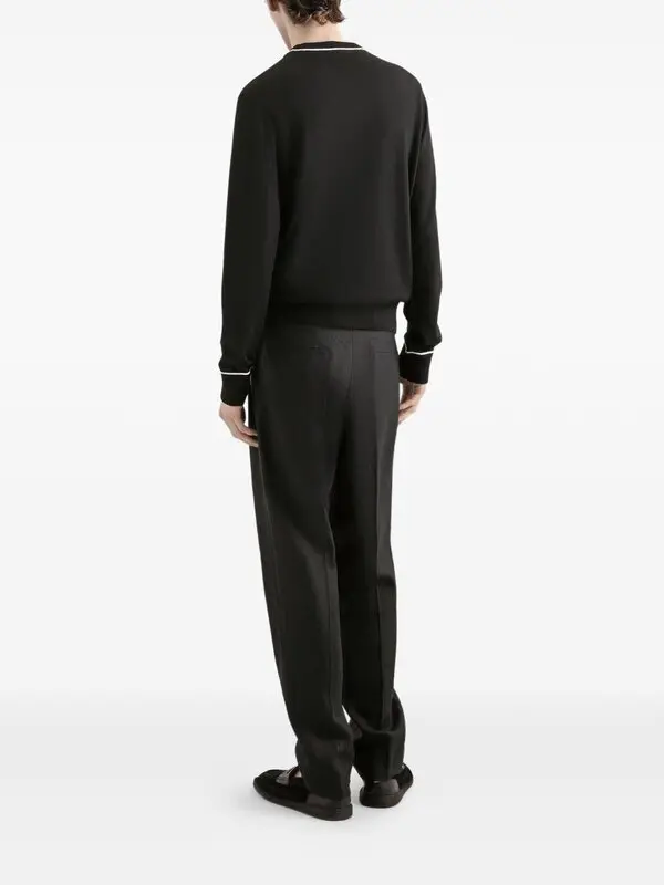 Dolce & Gabbana Wool Sweater With Embroidered Logo