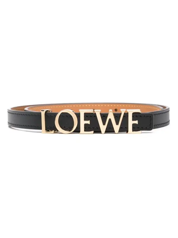 Loewe Bold Leather Belt - Black