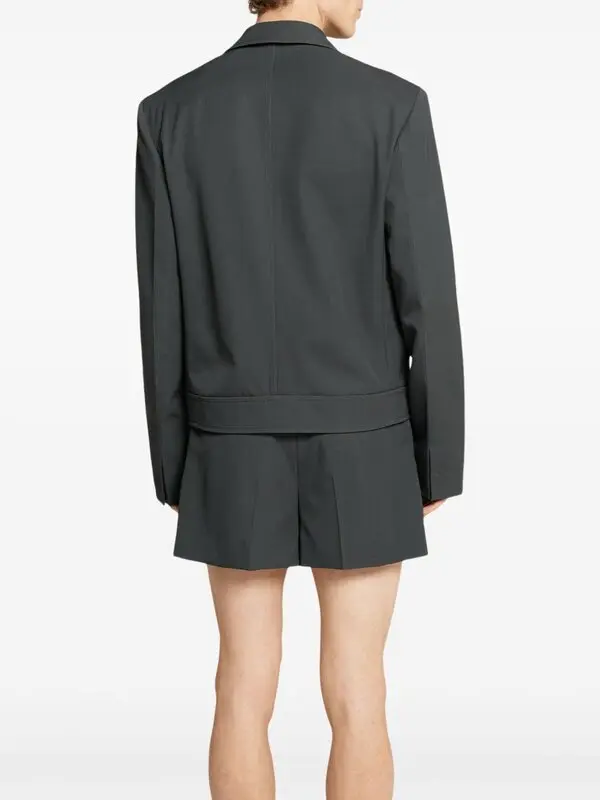 Gucci Embossed Wool Gabardine Jacket - Grey