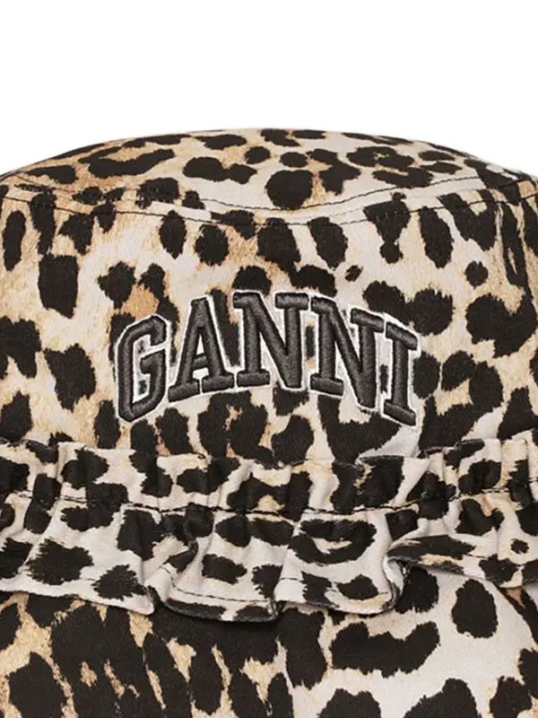 GANNI Canvas Bucket Hat - Brown