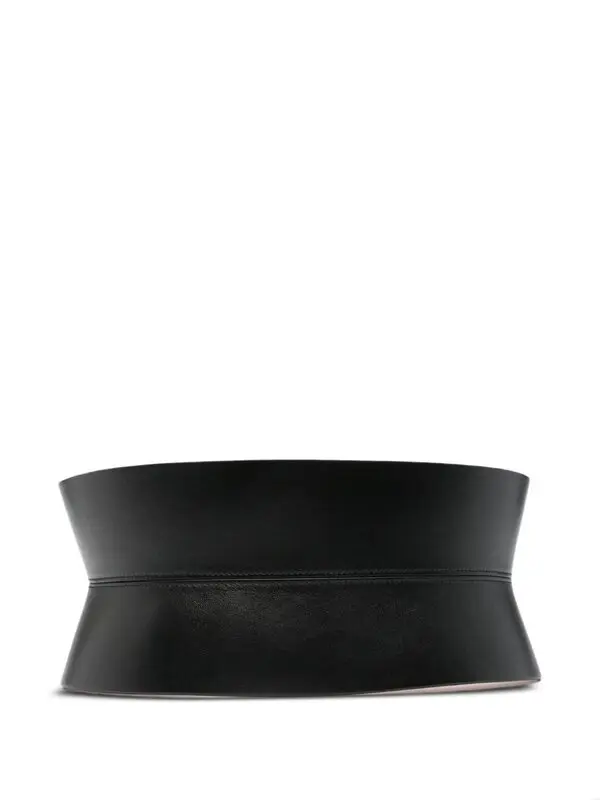 Alaïa Leather Bustier Belt - Black