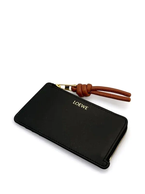 Loewe Knot Leather Card Case - Black