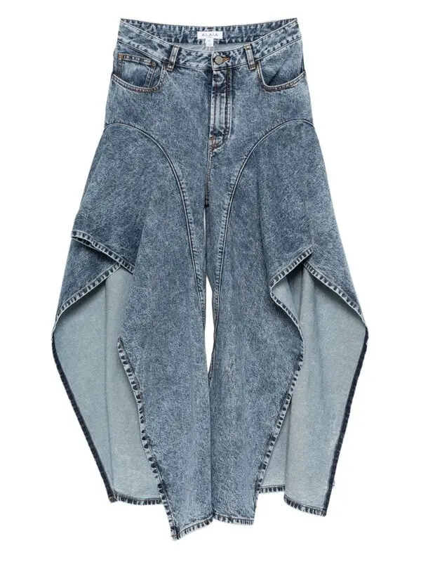Alaïa Ruffle Denim Jeans