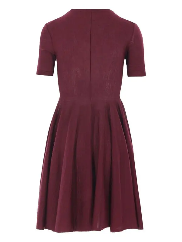 Alaïa Wool Skater Dress - Red