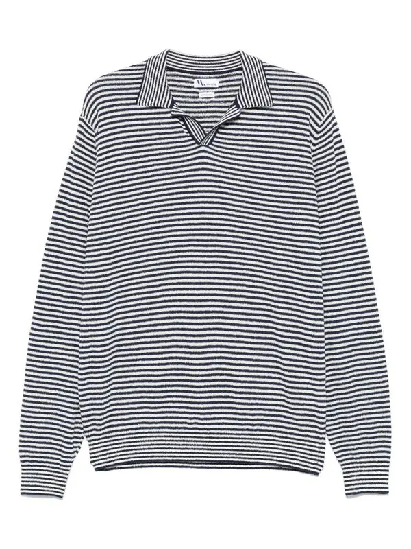 DOPPIAA Striped Long Sleeve Polo