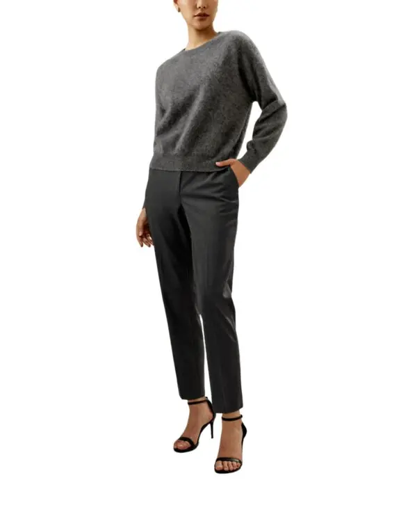 Lilysilk Relaxed Cashmere Sweater - Dark Gray