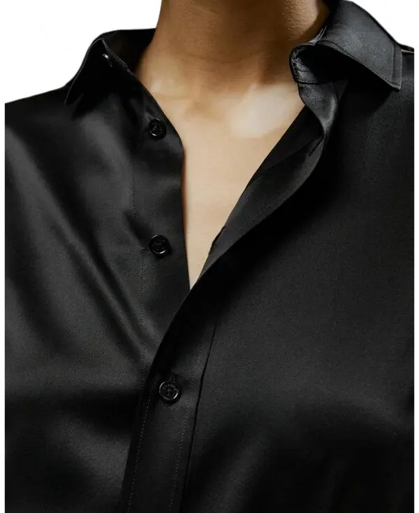 Lilysilk Tailored Silk Shirt - Black
