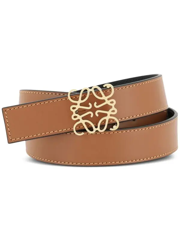 Loewe Anagram Leather Belt - Brown