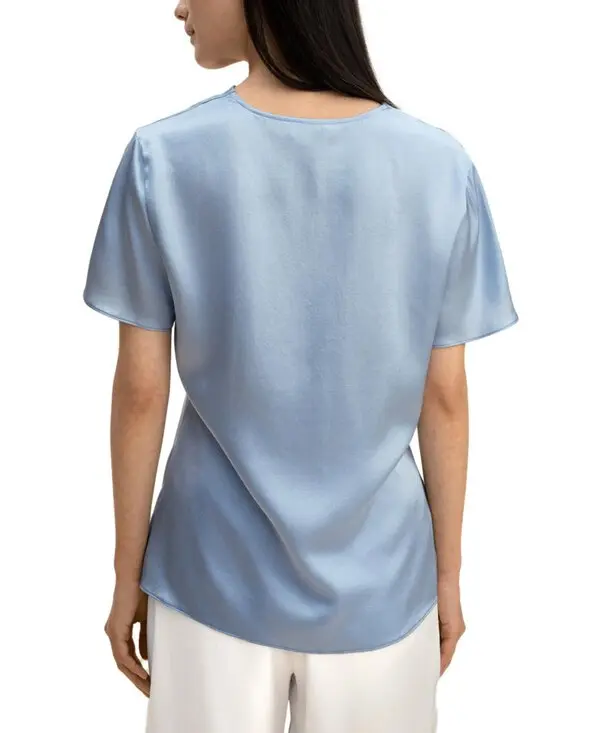 Lilysilk Silk Charmeuse Cowl Neck T-shirt