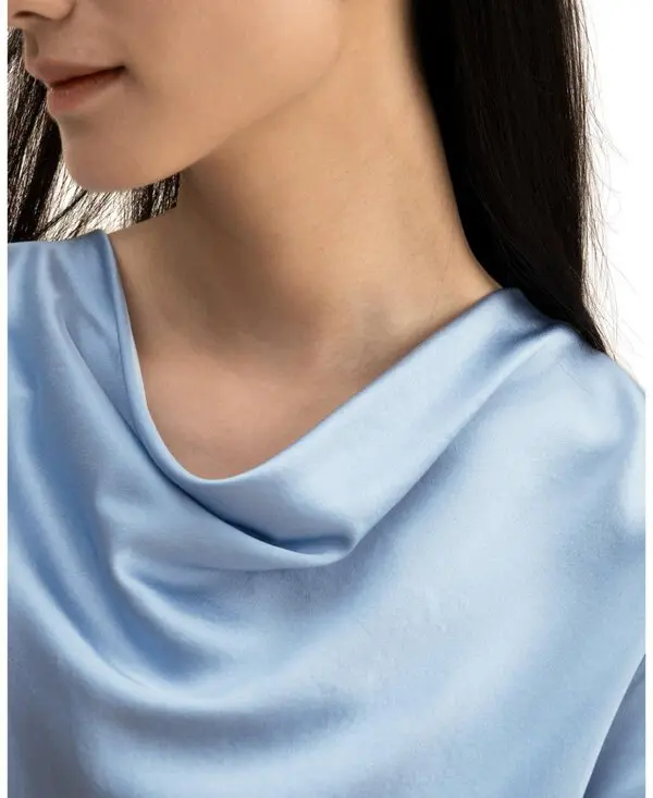 Lilysilk Silk Charmeuse Cowl Neck T-shirt