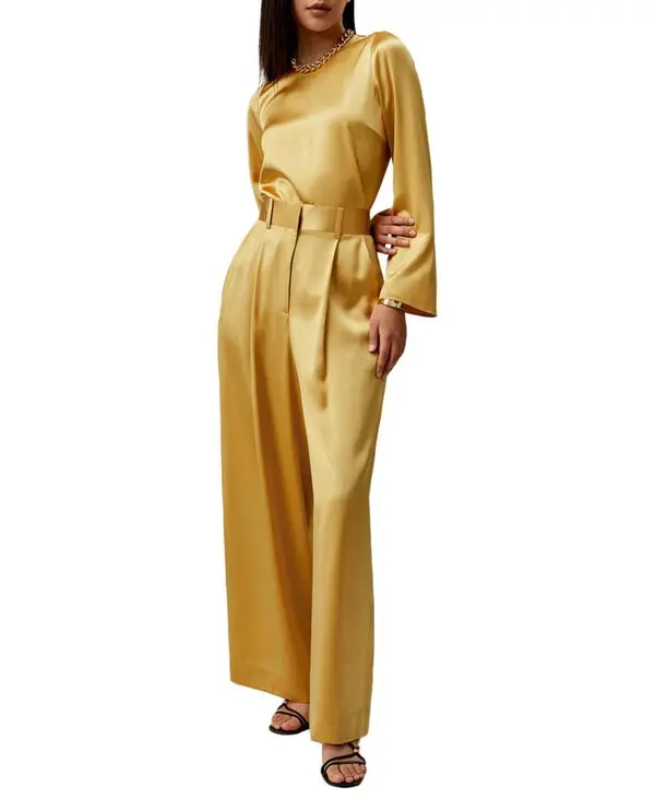 Lilysilk Minimalist Long-sleeve Silk Top