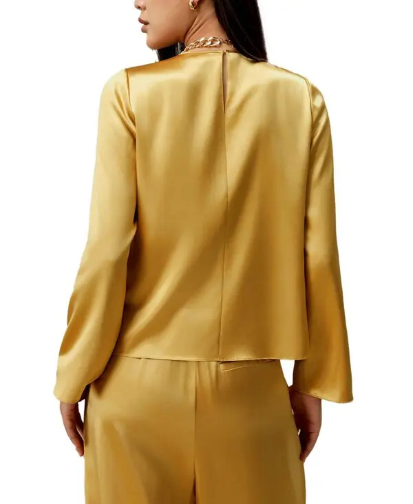 Lilysilk Minimalist Long-sleeve Silk Top