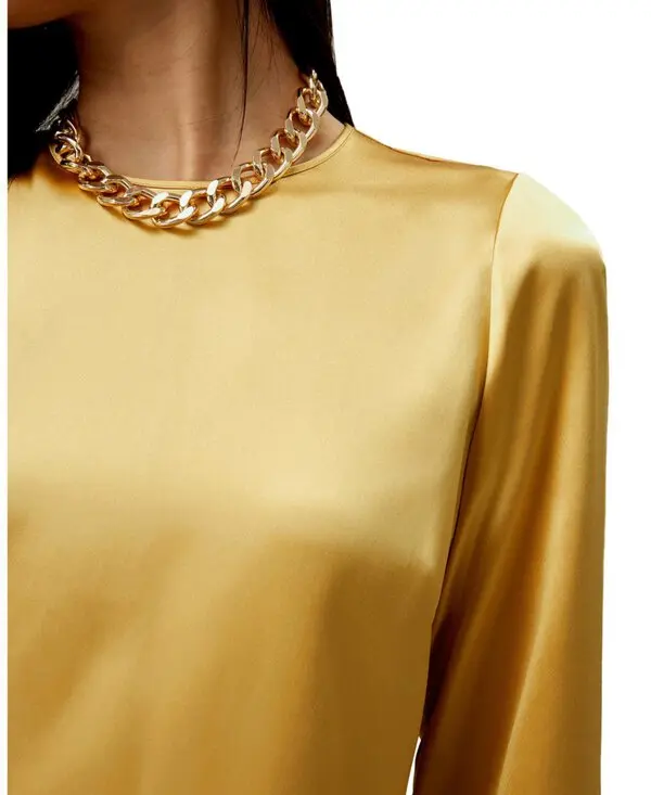 Lilysilk Minimalist Long-sleeve Silk Top