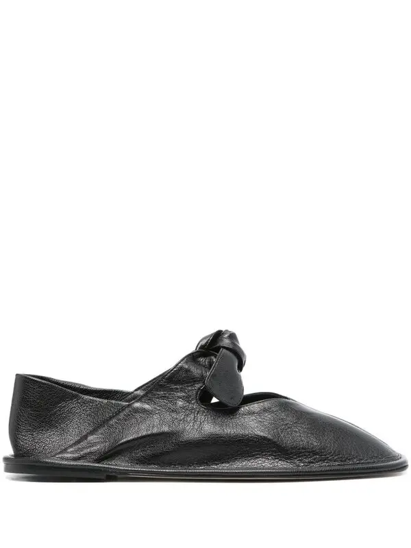 Hereu Llasada Leather Ballerinas - Black