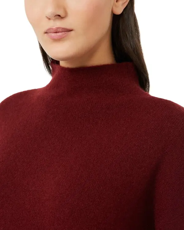 Max Mara Orlaya Cashmere Blend Funnel Neck Sweater - Raspberry