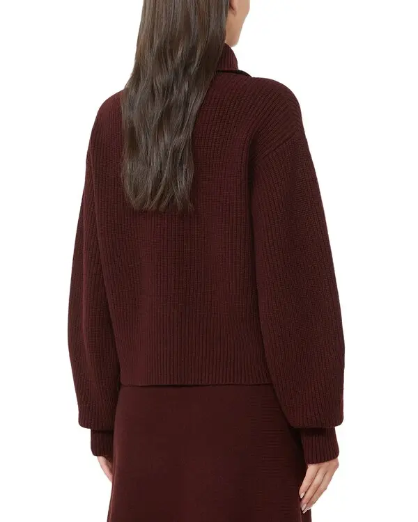 Max Mara Nadar Wool & Cashmere Half Zip Sweater