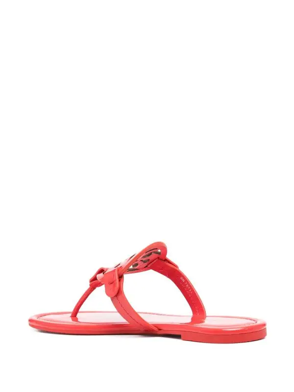 Tory Burch Miller Leather Thong Sandals - Red
