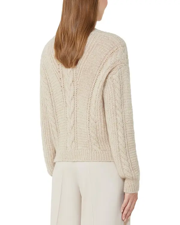 Max Mara Crasso Cable Knit Crewneck Sweater