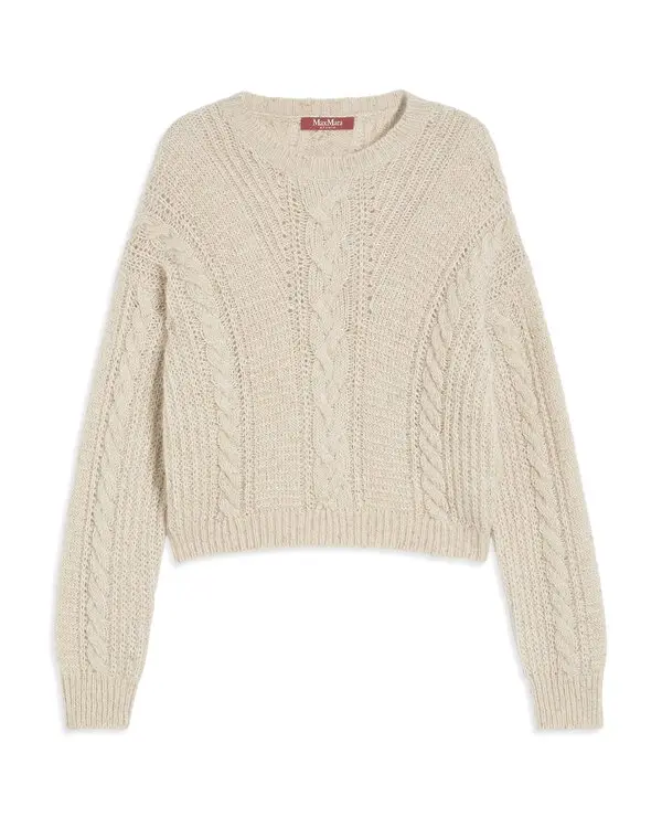 Max Mara Crasso Cable Knit Crewneck Sweater