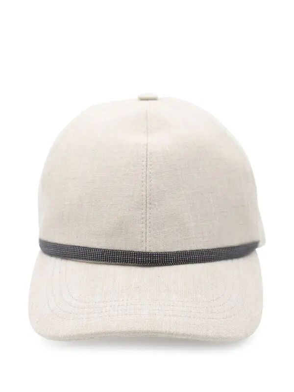 Brunello Cucinelli Linen Baseball Cap - Beige