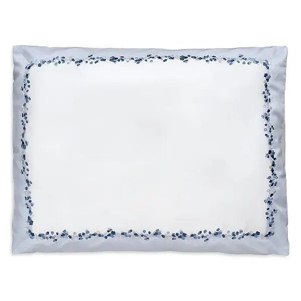DEA LUXURY LINENS Incanto Embroidery King Sham - Ice Blue Embroidery