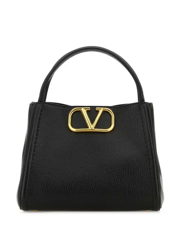 Valentino Garavani Alltime Medium Leather Handbag - Black