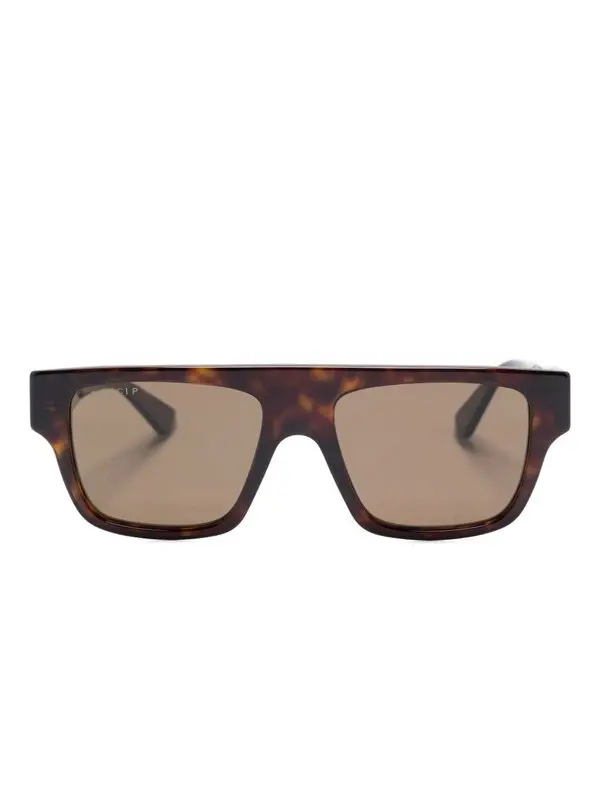Gucci Rectangular Sunglasses - Brown