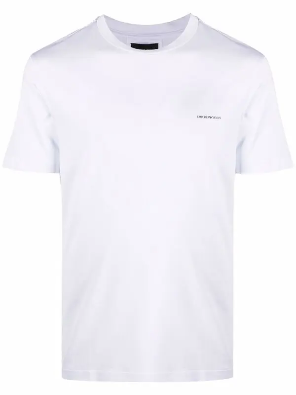 Emporio Armani Logo Cotton Blend T-shirt - White