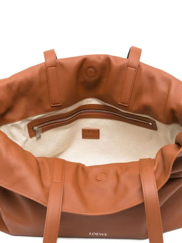 Loewe Flamenco Large Leather Clutch - Brown