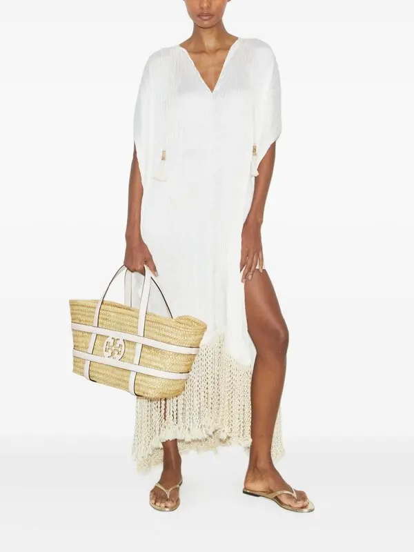 Tory Burch Ella Straw Basket Bag - White