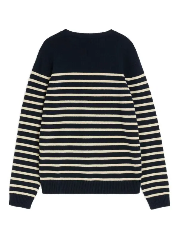 Valentino Garavani Chez Wool Striped Sweater - Blue
