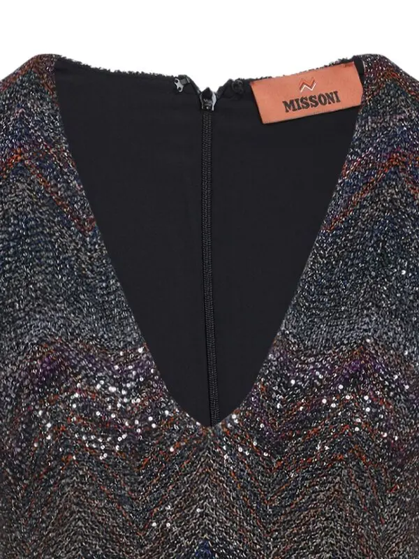 Missoni V-neck Short Dress - Multi