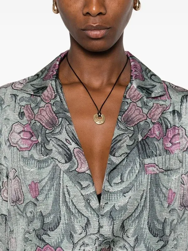 PIERRE-LOUIS MASCIA Silk Printed Single-breasted Coat - Multi