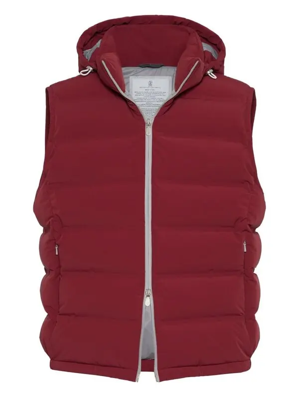 Brunello Cucinelli Down Vest - Red