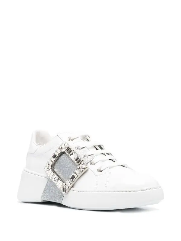 ROGER VIVIER Viv Skate Glitter Sneakers