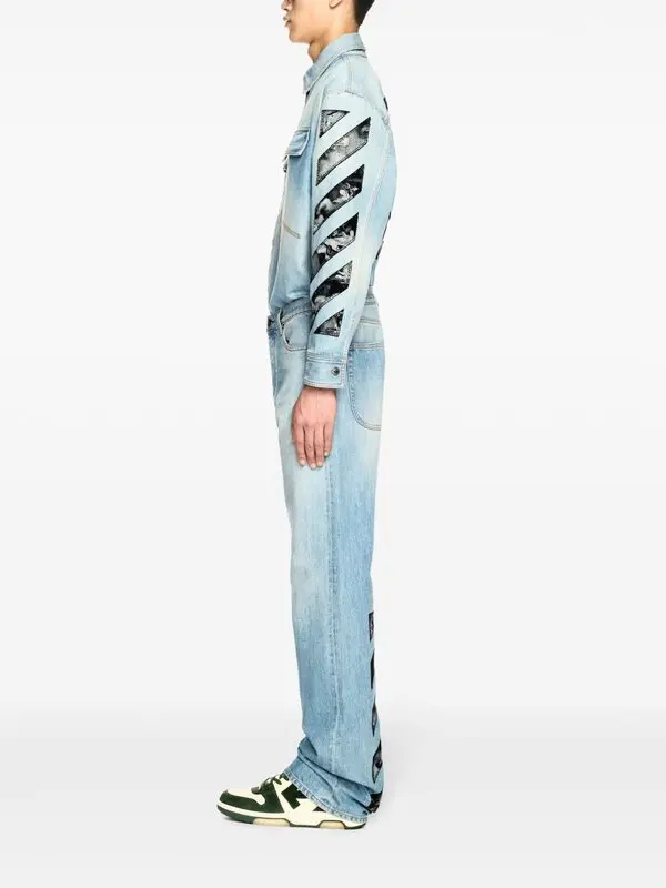 Off-White Five-pocket Straight Jeans - Blue