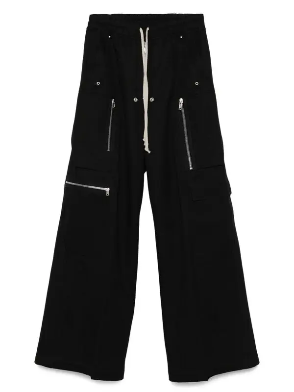 Rick Owens Wool Cargo Trousers - Black