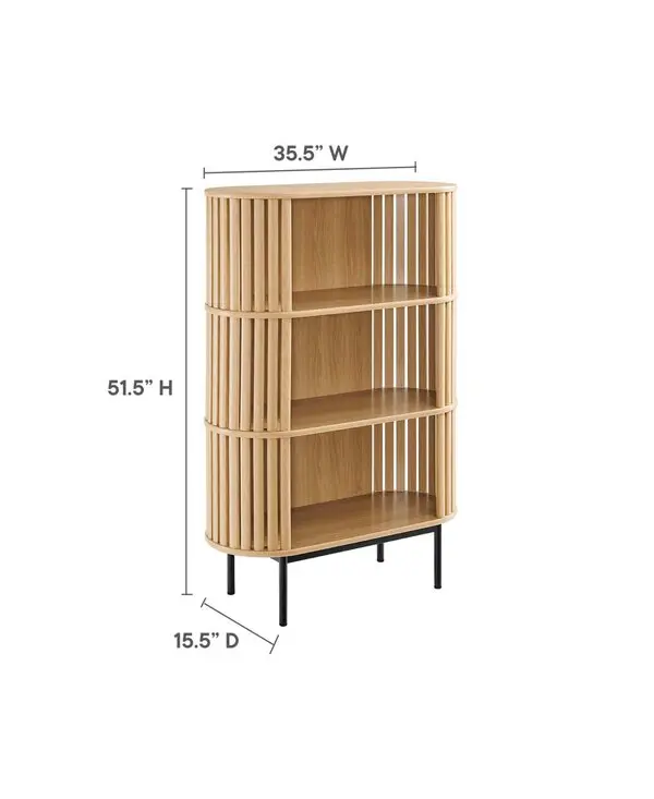 MODWAY Fortitude Three Tier Display Cabinet - Oak