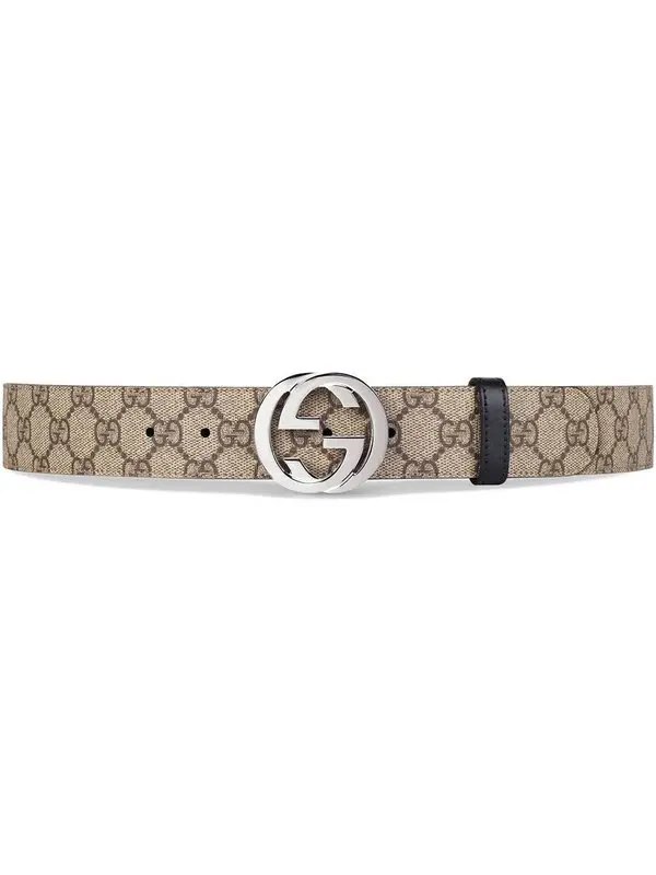 Gucci Gg Interlocking Reversible Belt - Black
