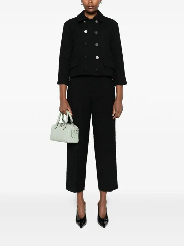 Gucci Bouclé Wool Double-breasted Jacket - Black