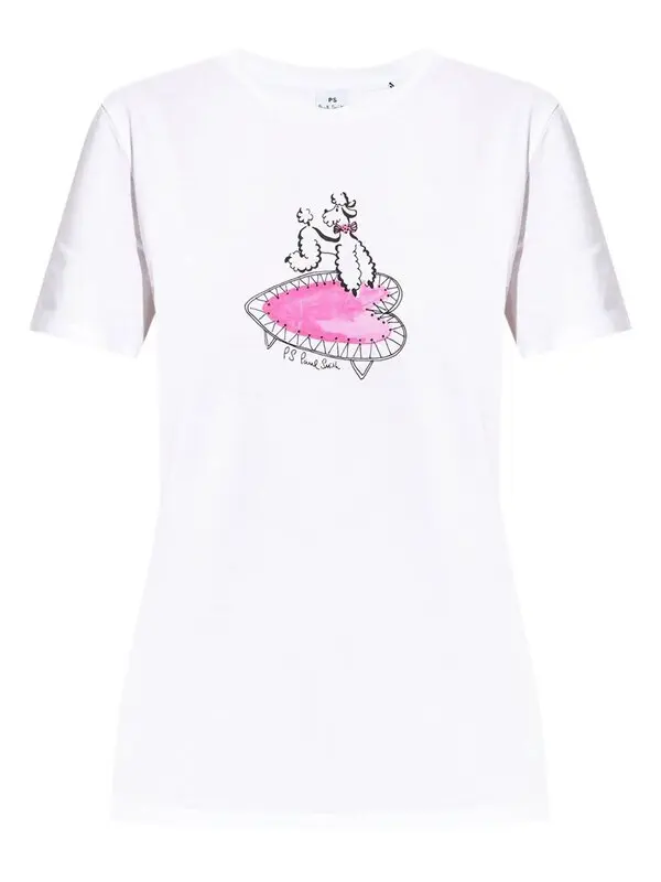 Paul Smith Poodle Print Cotton T-shirt - White