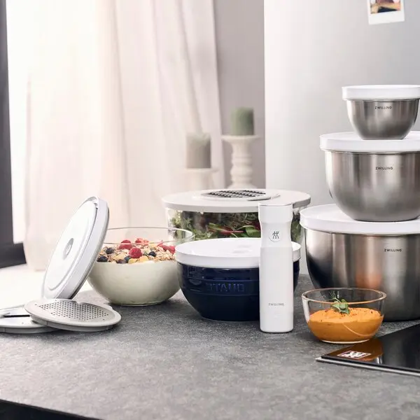 ZWILLING Fresh And Save 3 Piece Stainless Steel Vacuum Bowl Set - White